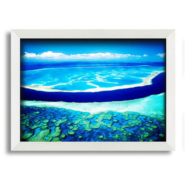 House of Hampton Ariel View of the Turquoise Ocean - Single Picture ...