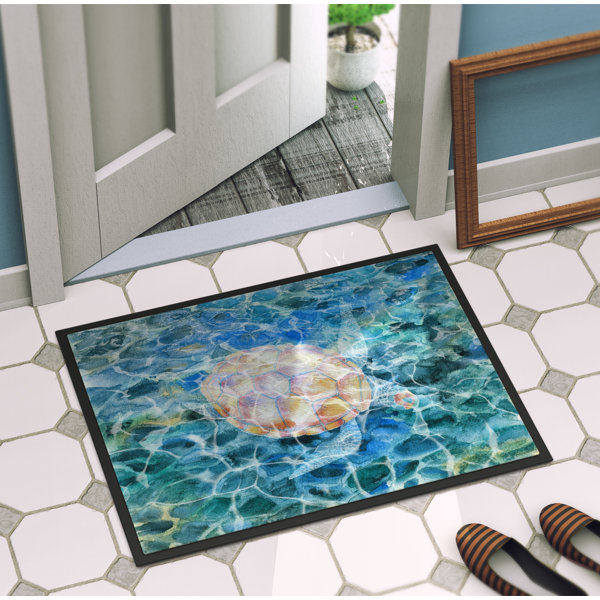 East Urban Home Sea Turtle Under water Non-Slip Outdoor Door Mat ...