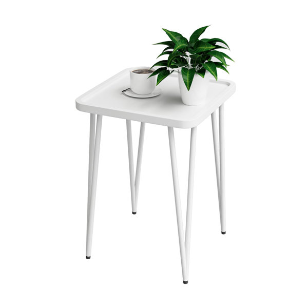 Gian Square Side Table, Small Side Table for Small Spaces, Small Metal ...
