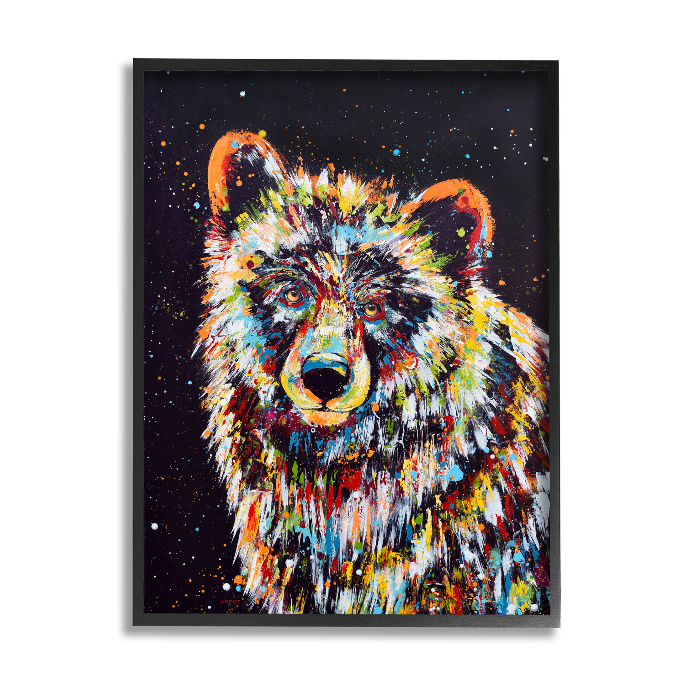 Stupell Industries Modern Bear Urban Strokes Giclee Art By Jen Seeley ...