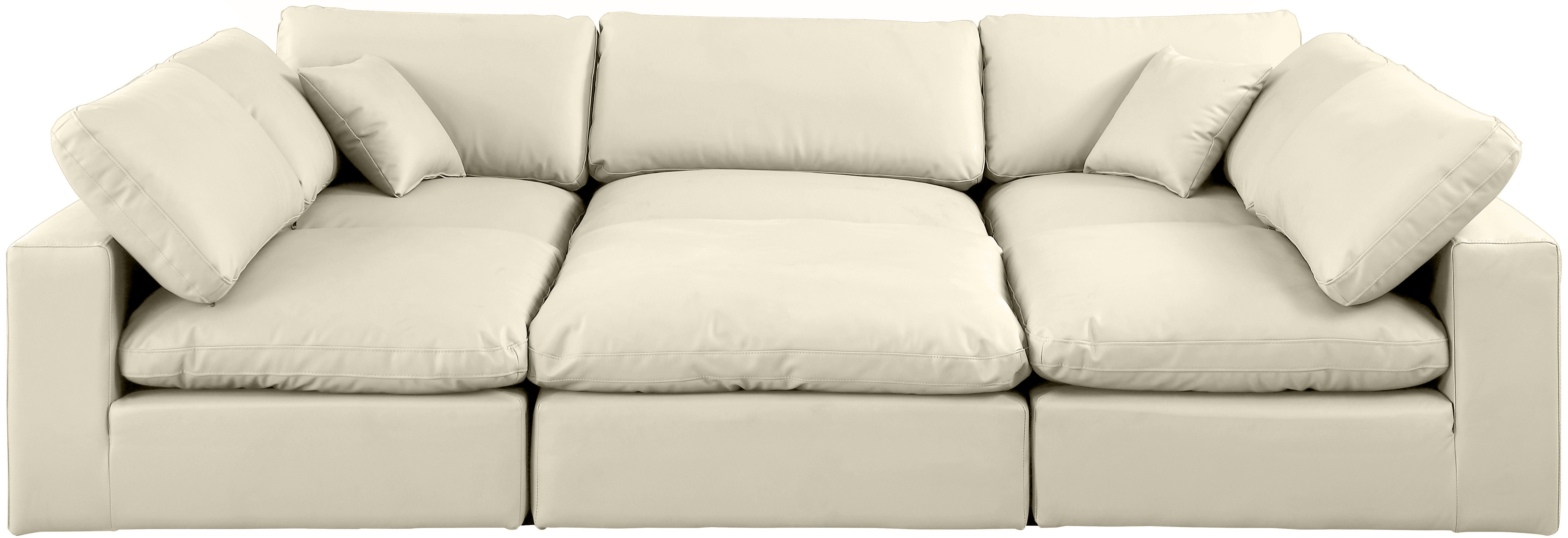 Wrought Studio™ Holtzlander 120" Wide Faux Leather Reversible Modular ...
