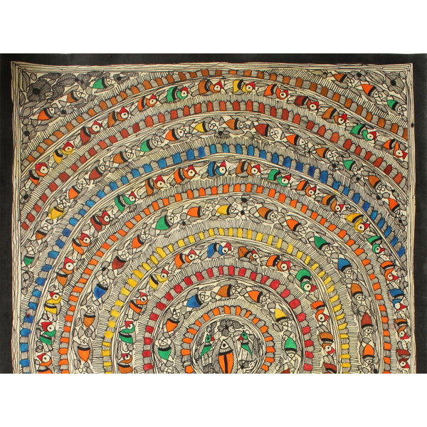 Bungalow Rose Mandala : Godna Style | Madhubani Painting | Natural ...