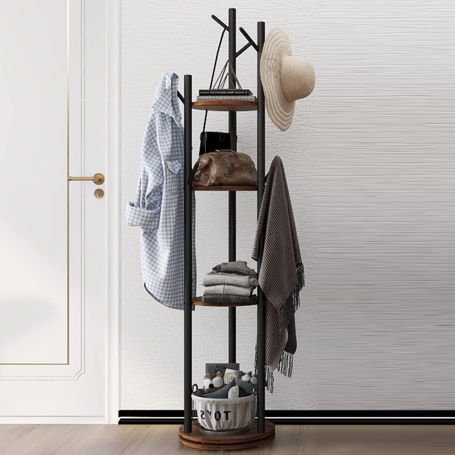 ALROMP Metal Freestanding 9 - Hook Coat Rack | Wayfair