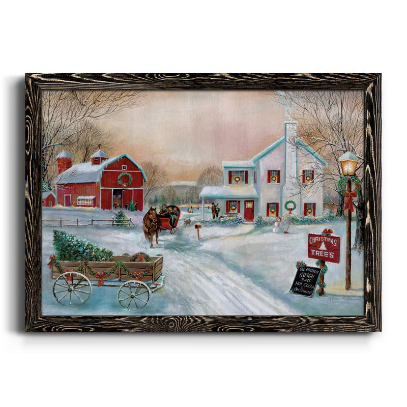 The Holiday Aisle® Christmas Tree Farm - Picture Frame Painting Print ...