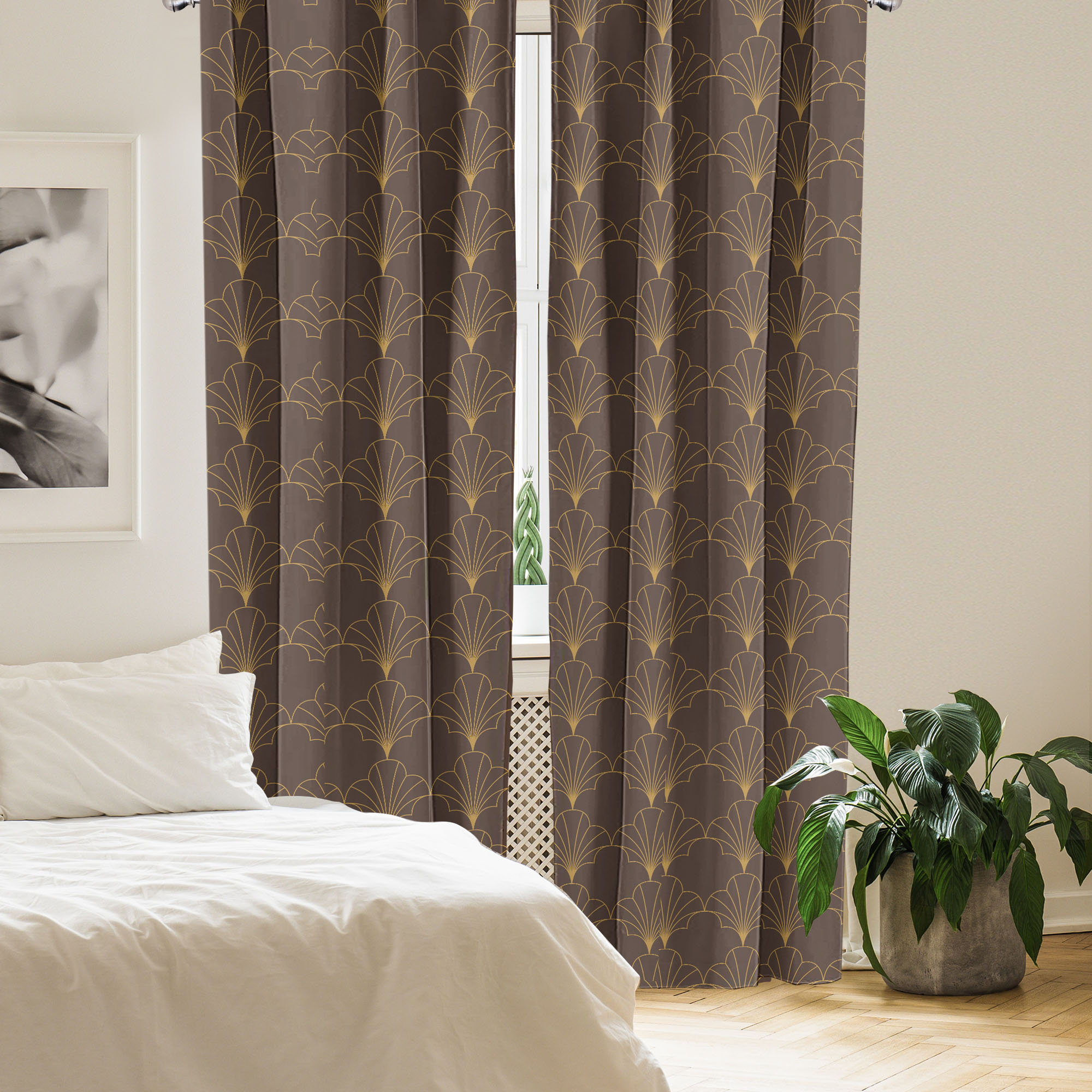 Ebern Designs Toupin Microfiber Semi-Sheer Curtain Pair | Wayfair