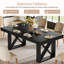 Gracie Oaks 63'' Farmhouse Dining Table for 4–6, Rectangular Kitchen ...