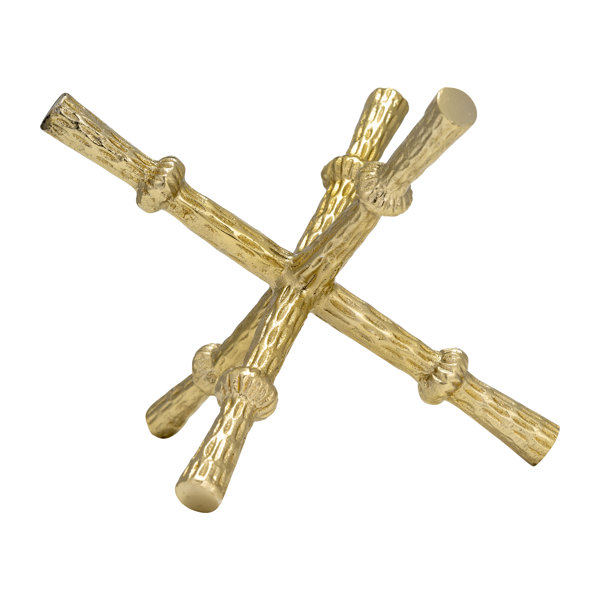 Mercer41 Modern Glam 6" Metal Jack Orb Metallic Gold Aluminum ...