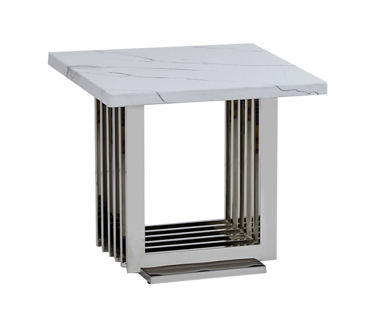 Orren Ellis Jennefer Genuine Marble Floor Shelf End Table | Wayfair