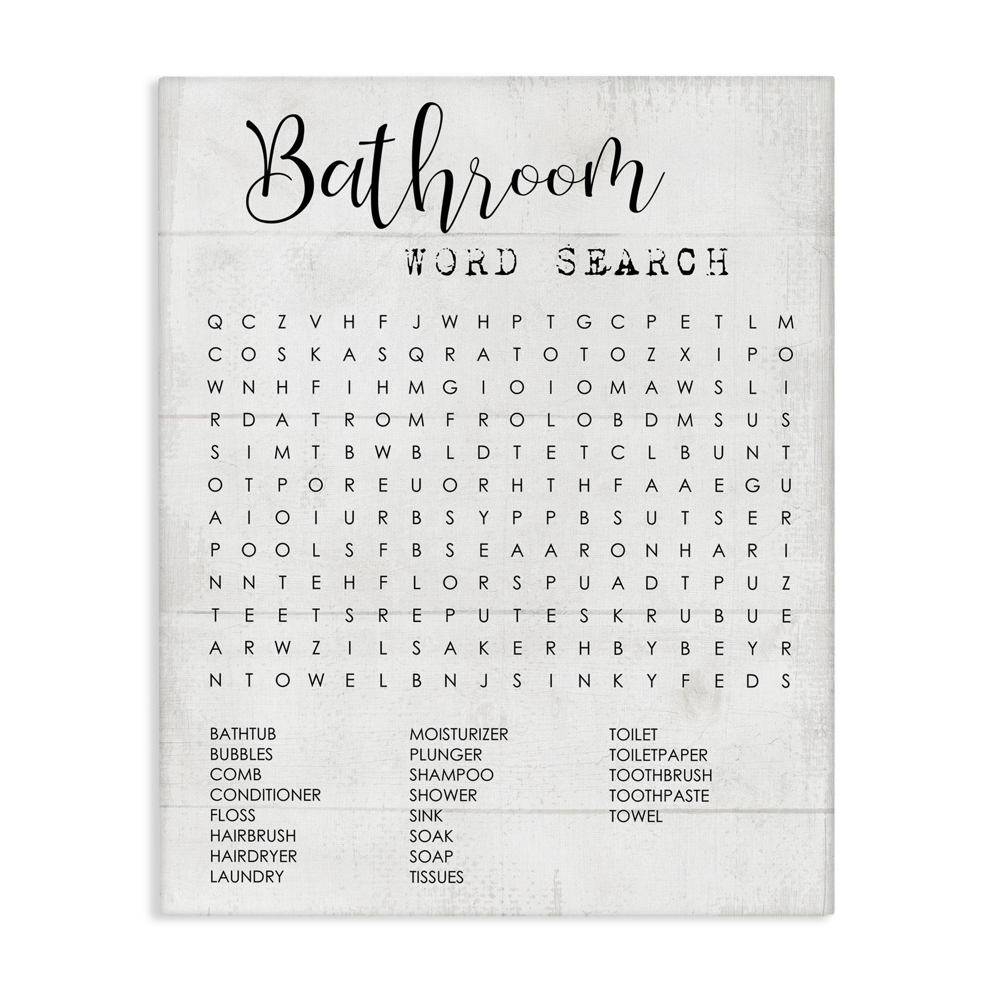 Laurel Foundry Modern Farmhouse® Bathroom Word Search Fun Family Word ...