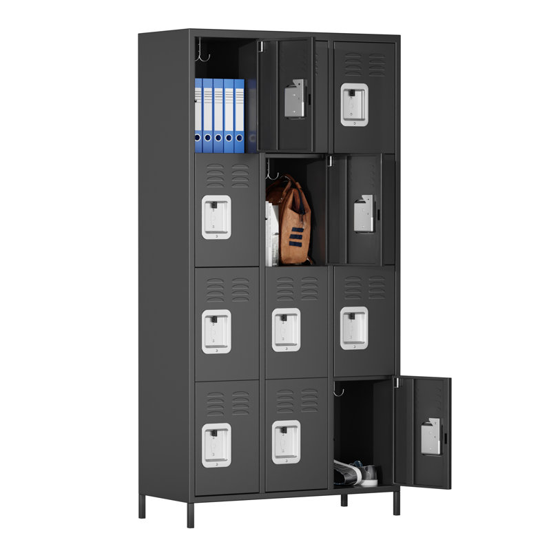 REEMOON Metal Lockers For Employees With Lock&12 Doors Metal Lockers ...