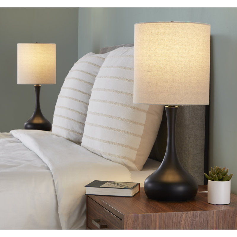 Winston Porter Genie 24" Metal Table Lamp - Set of 2 | Wayfair