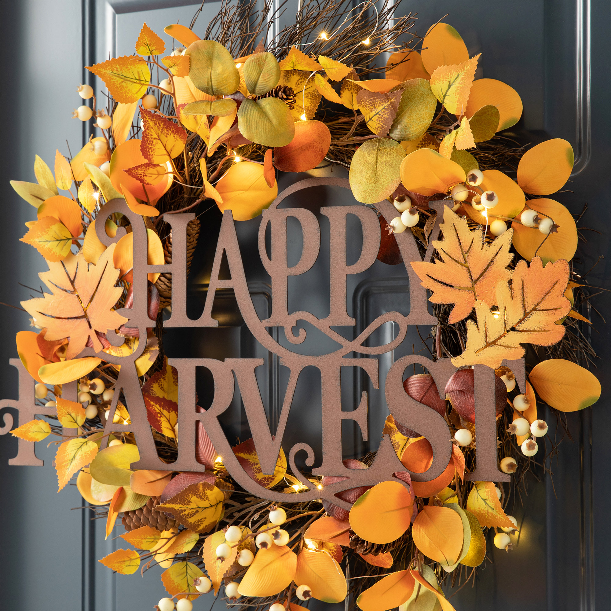 Red Barrel Studio Metal Fall "HAPPY HARVEST" Wall Decor - Wayfair Canada