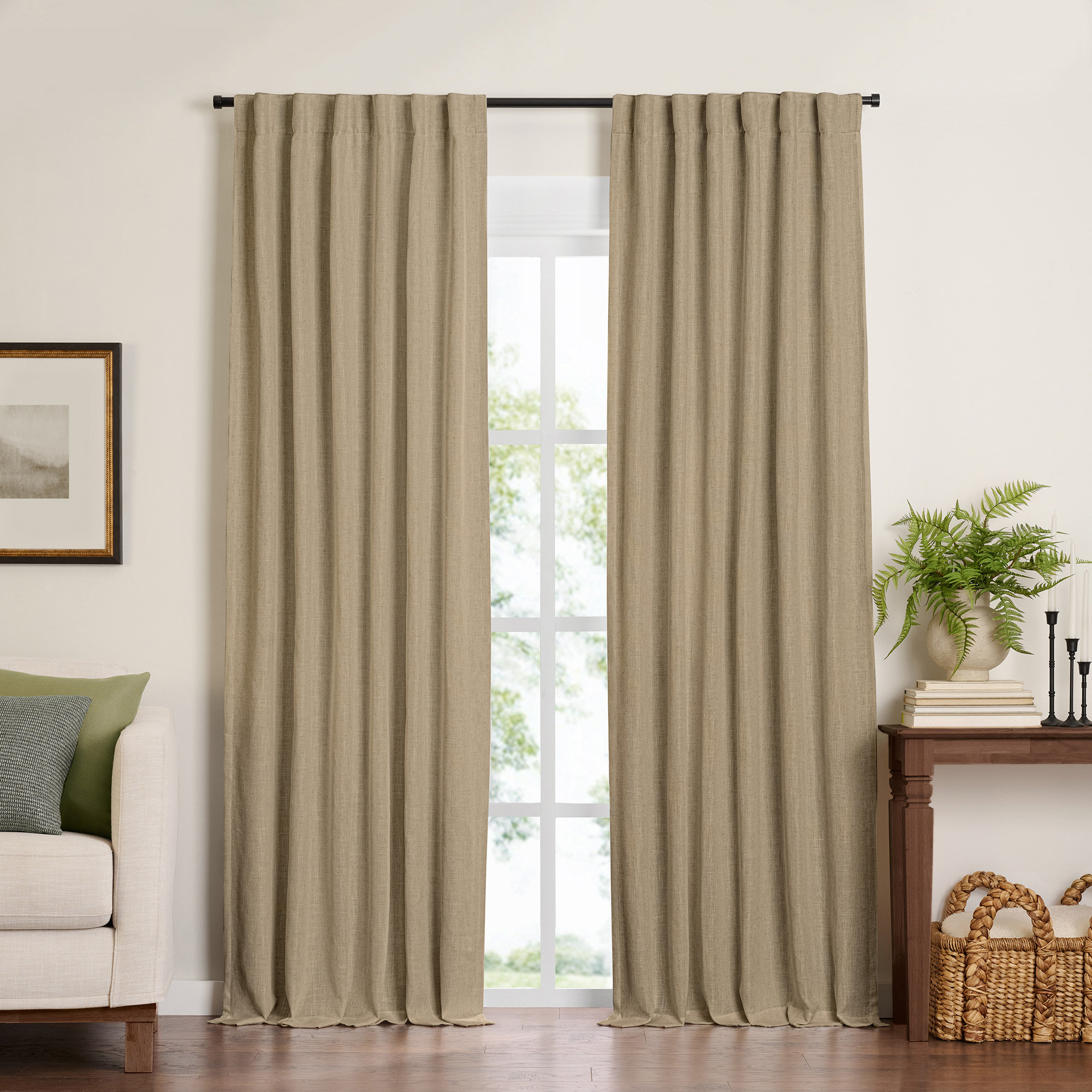 Latitude Run® Byoung Polyester Linen Blend Room Darkening Window ...