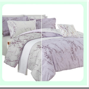 Orren Ellis MarbleDream 10-Piece Comforter Set - Plush Lilac/Purple ...