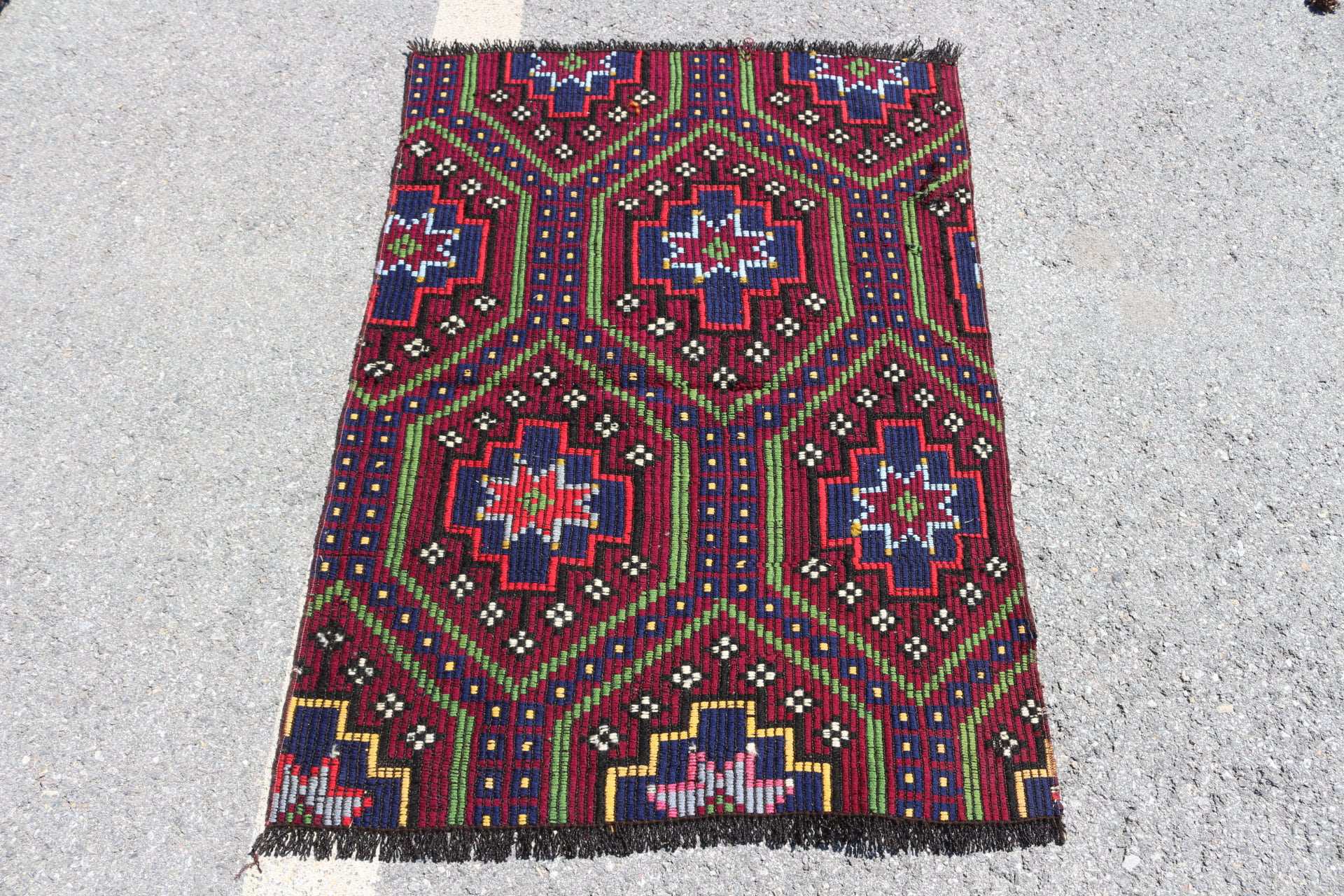 Bungalow Rose Handwoven Turkish Rug With Geometric Design For Bohemian ...