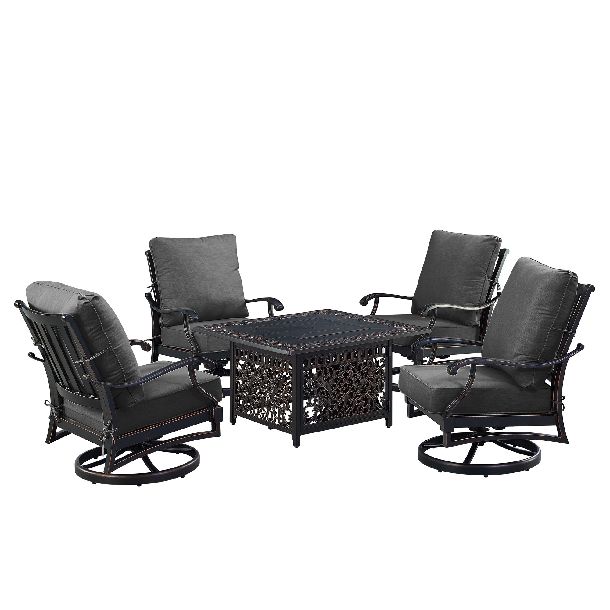 Canora Grey Mariacristina 4 - Person Outdoor Seating Group with ...