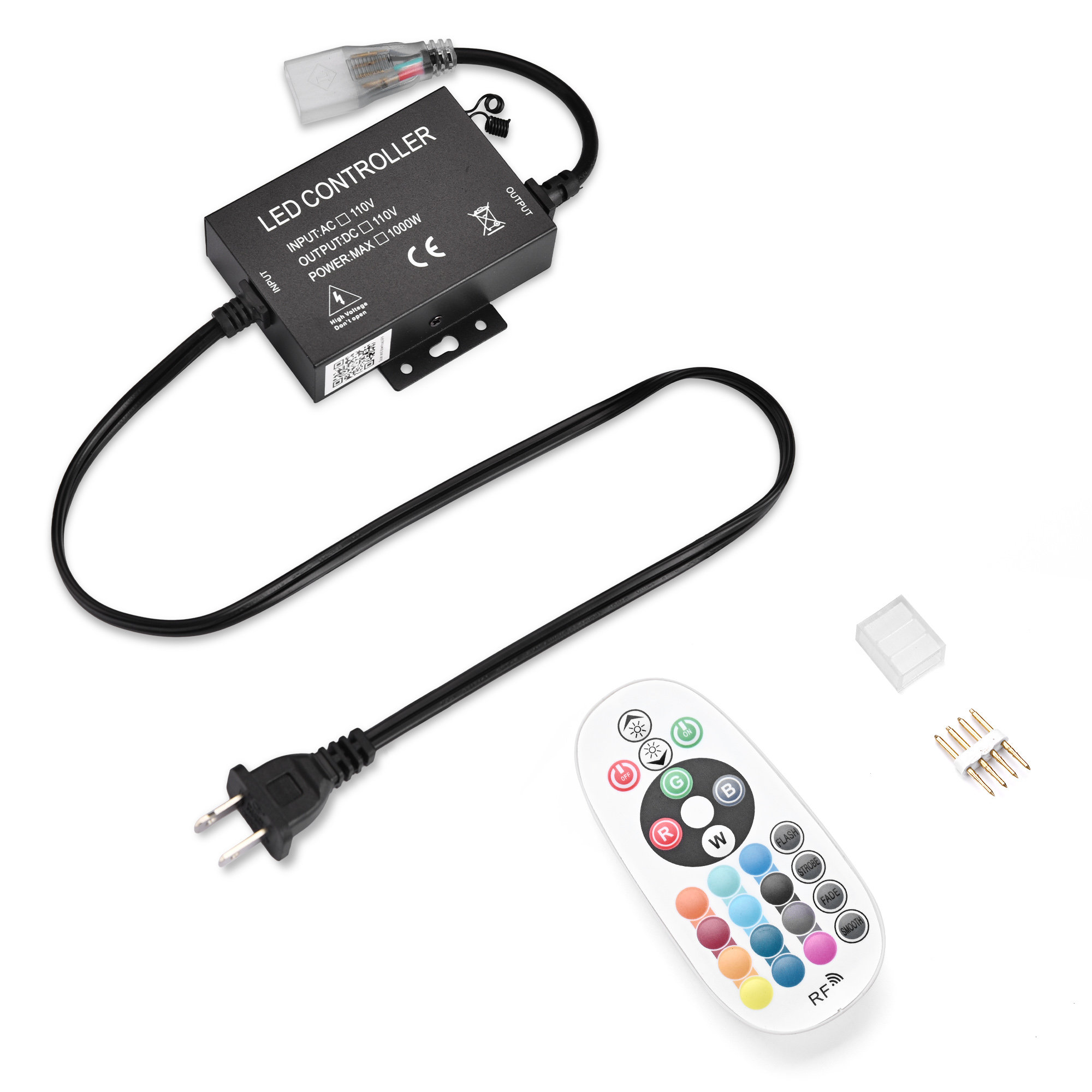 The Holiday Aisle® DELight DEL-CON03 Controller with 24-Key Remote for ...