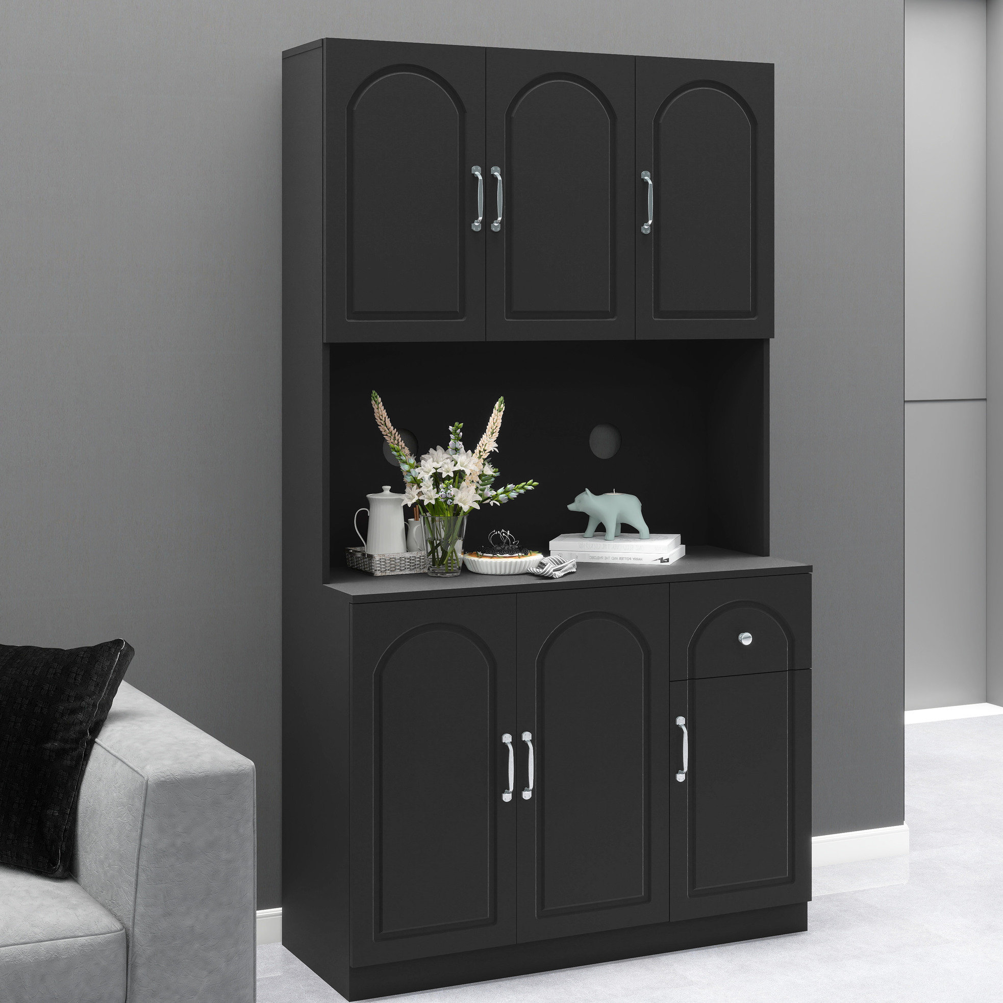 Latitude Run® Kitchen With Adjustable Storage Shelves - Stable And Safe ...