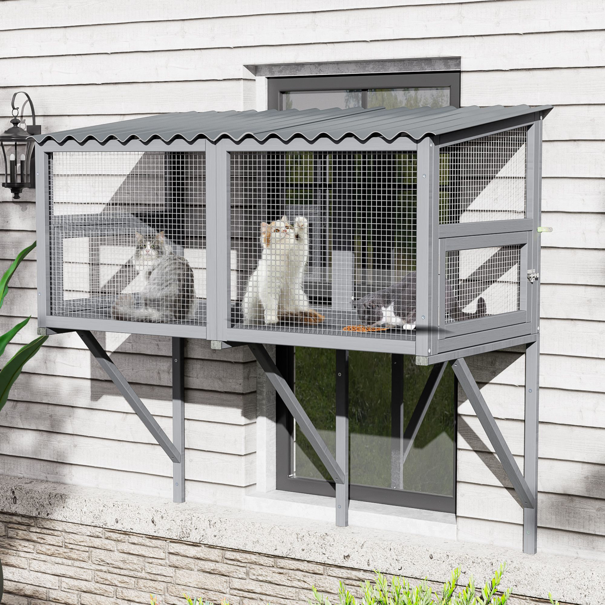 Tucker Murphy Pet™ Cat Catio, Cat Window Box for Multiple Indoor Cats ...