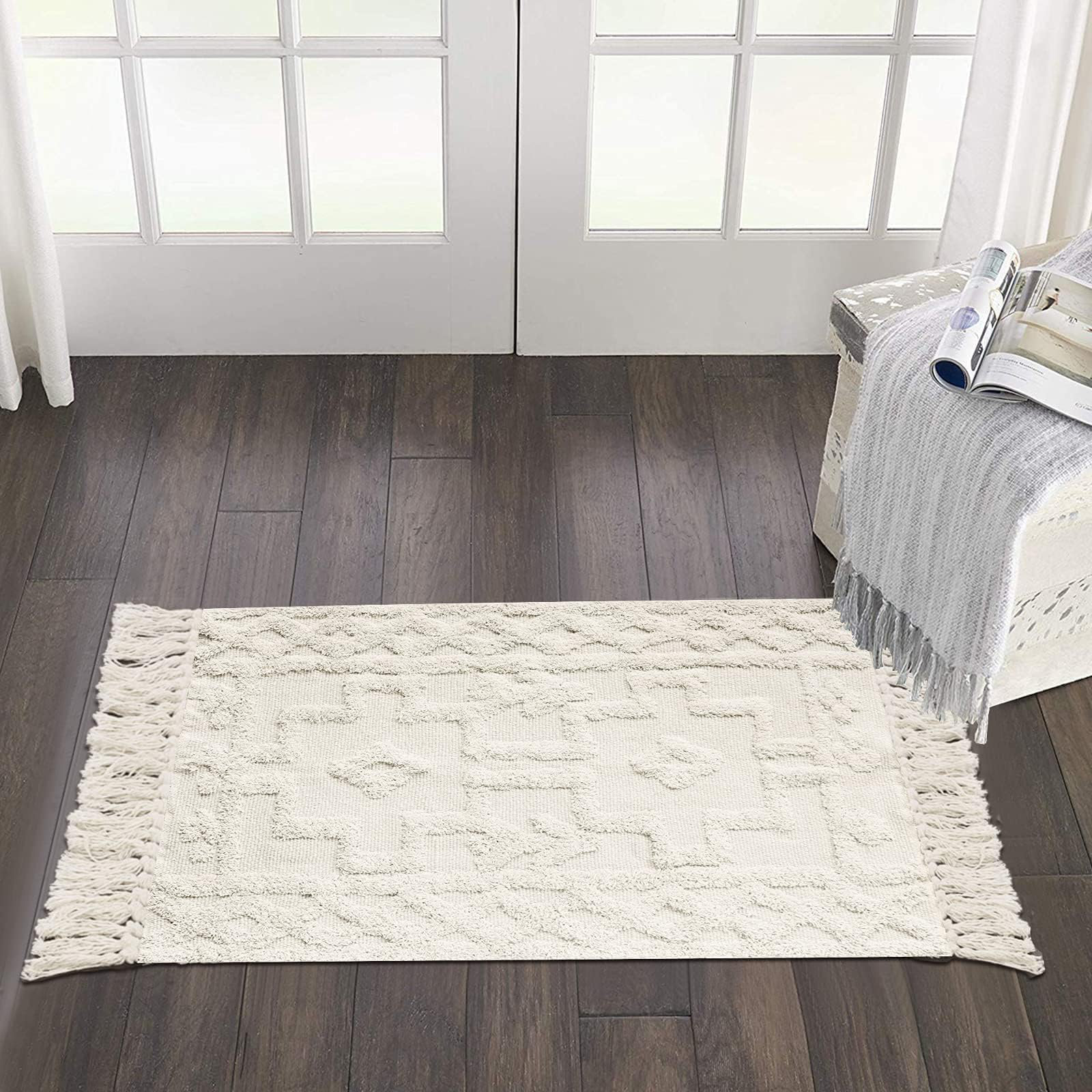Dakota Fields Boho Bathroom Rug 2', Washable Small Farmhouse Bedroom ...