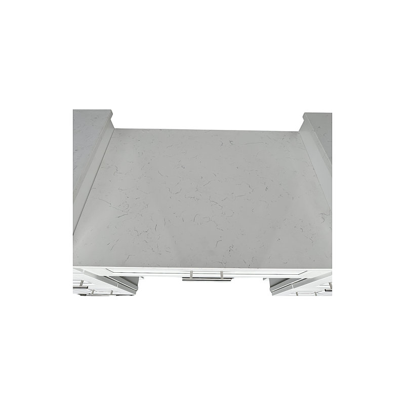 Disar 108'' Double Bathroom Vanity With Desk Linen Tall Cabinet ...