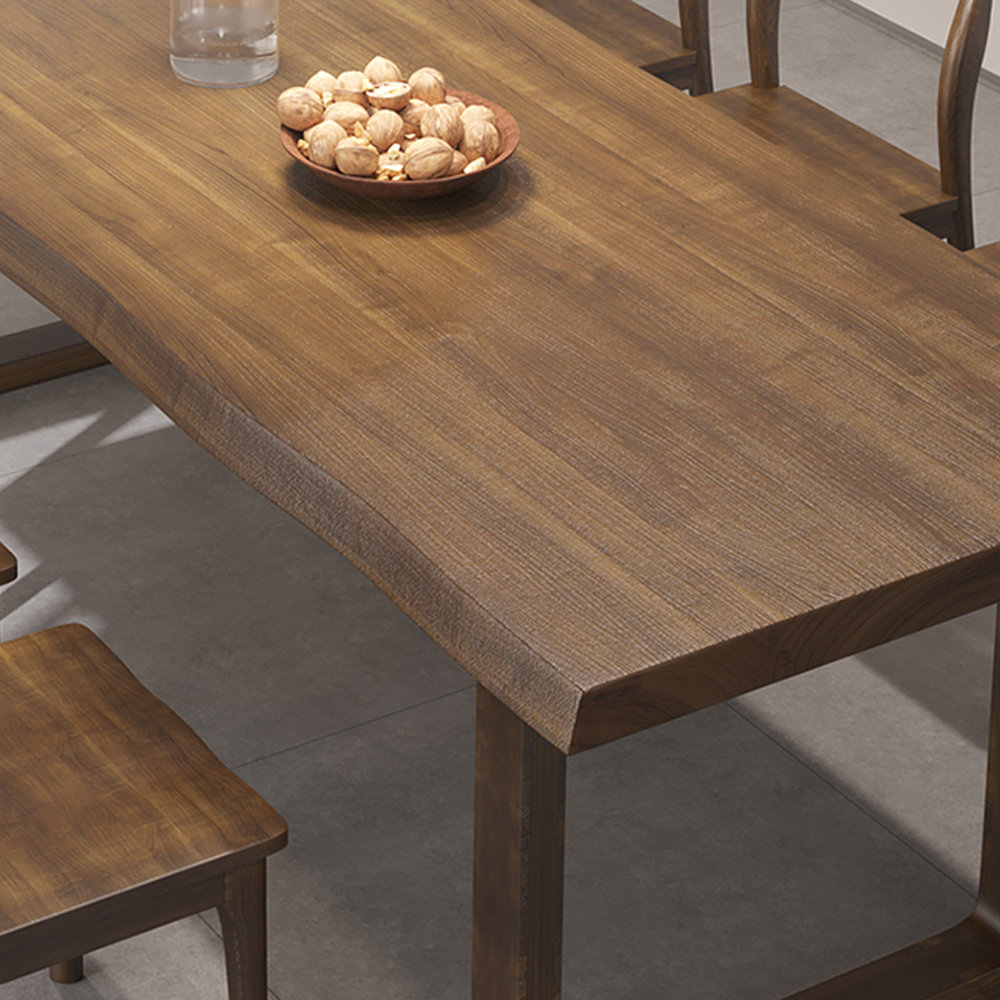 Brishher Japanese solid wood rectangular dining table set | Wayfair