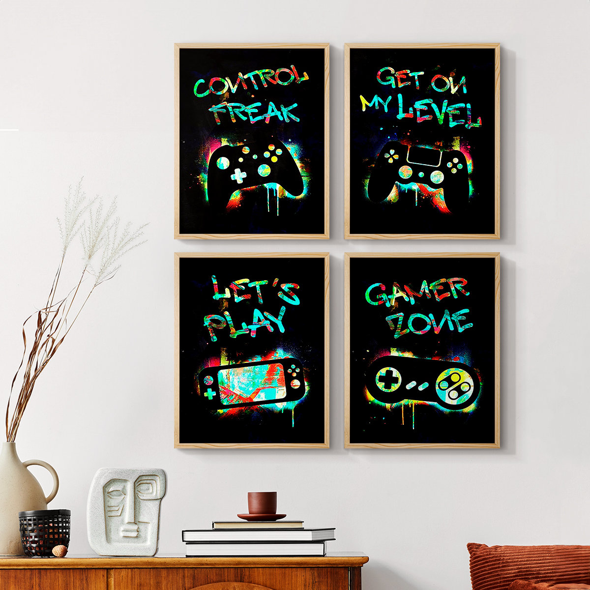 Williston Forge Earth Etching II Framed Print - Set of 4 - Wayfair Canada