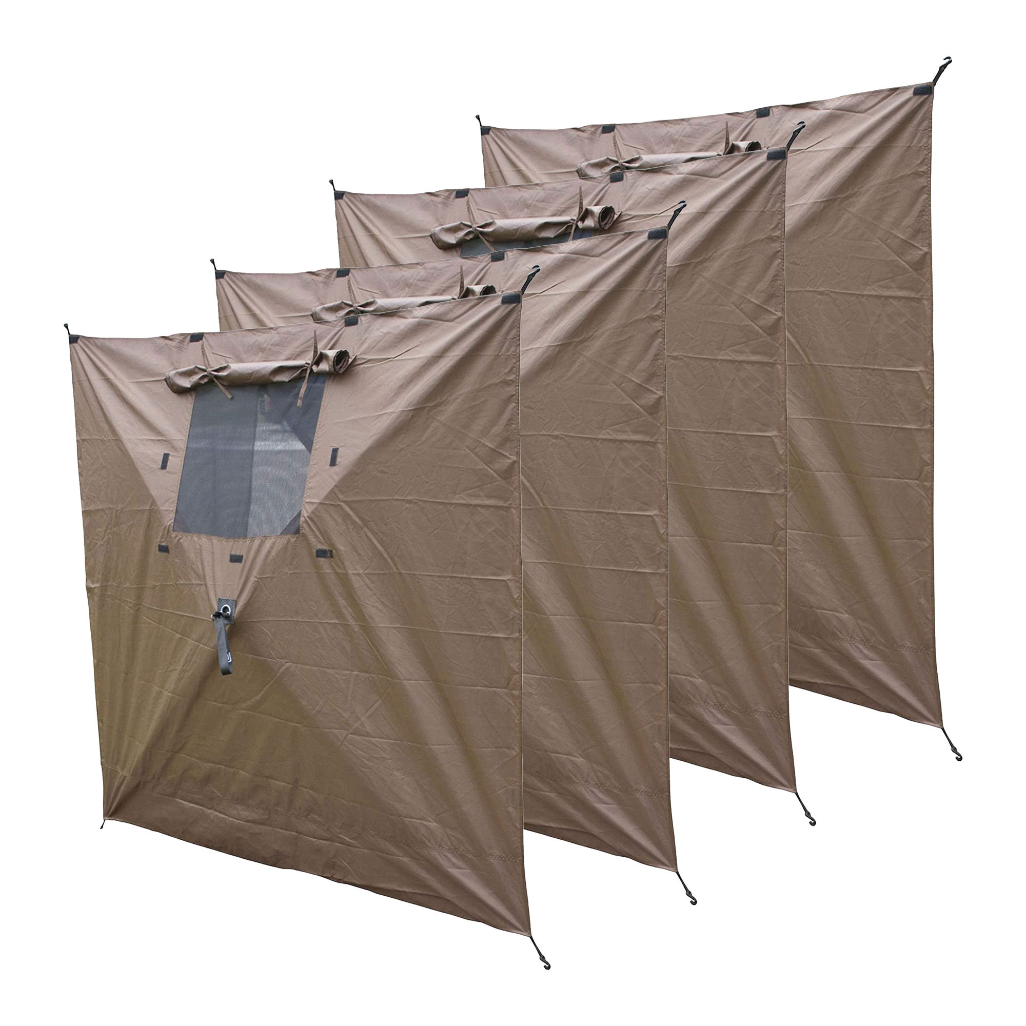 CLAM Quick-Set Screen Hub Tent Wind & Sun Panels, Accessory Only, Brown ...