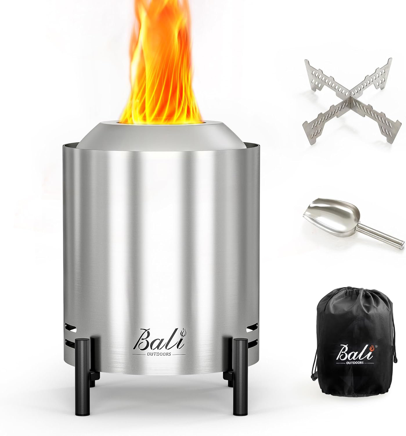 INKEDZ Smokeless Firepit Portable, 6.5 Inch Tabletop Fire Pit for Patio ...