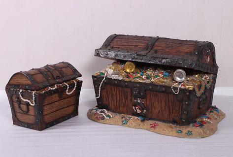 Loon Peak® Jash Small Pirate Treasure Chest Statue | Wayfair