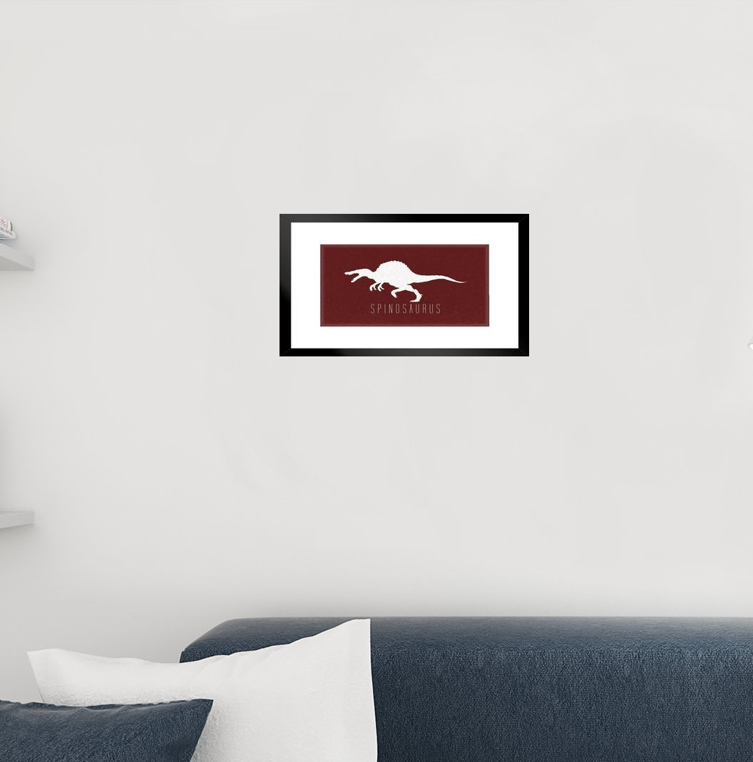Trinx 20_Dinosaur Spinosaurus Maroon Dinosaur Poster For Kids Room Dino ...
