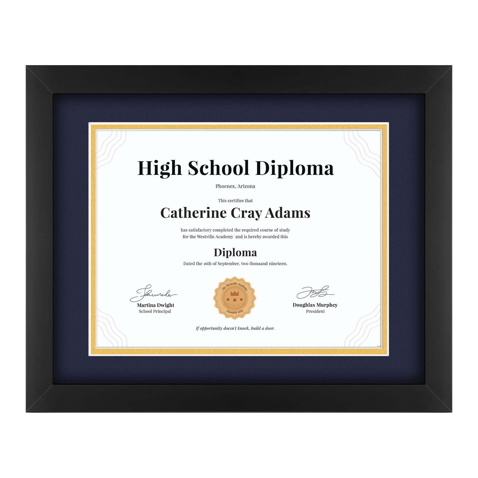 Ebern Designs 11x14 Classic Wood Diploma Picture Frame | Wayfair