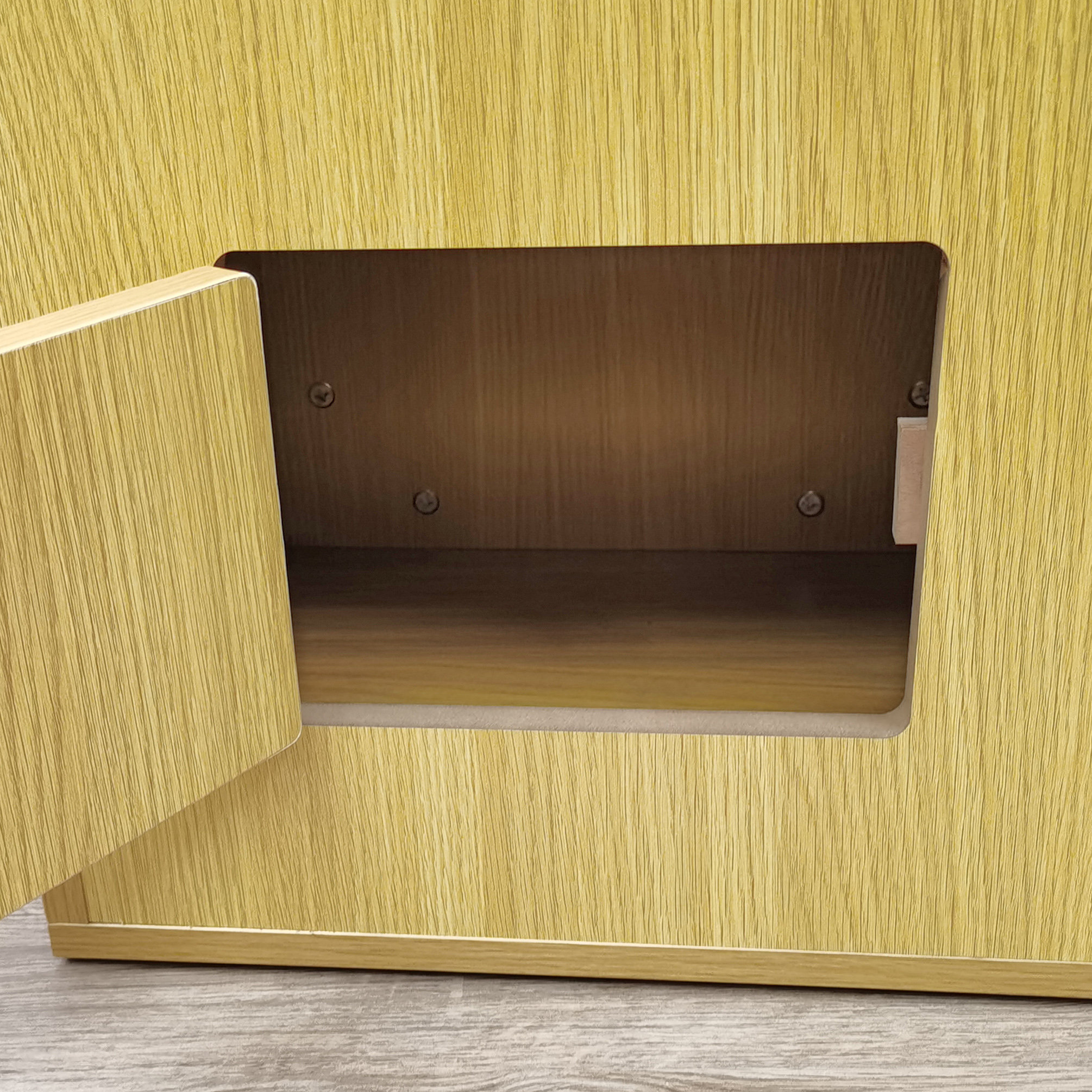 FixtureDisplays Wood (MDF Veneer) Donation Box Tithing Box Fundraising ...