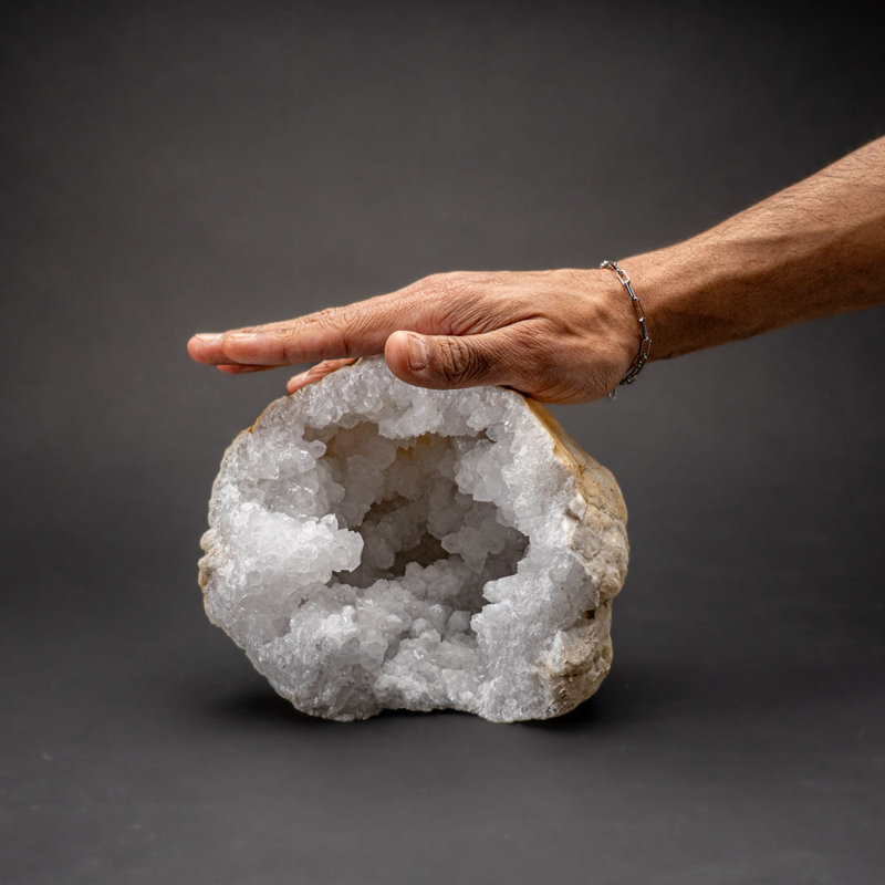 Astro Gallery of Gems Genuine Calcite Geode From Morocco (7.5 Lbs ...