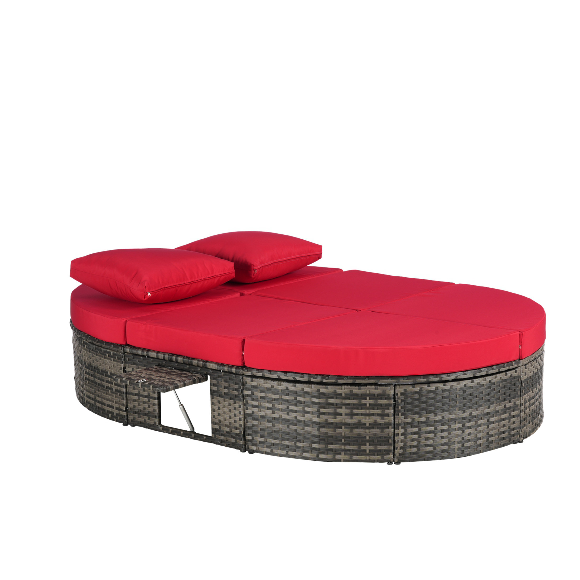 Bay Isle Home™ Outdoor Patio Elegant Round Daybed, Adjustable Backrest ...