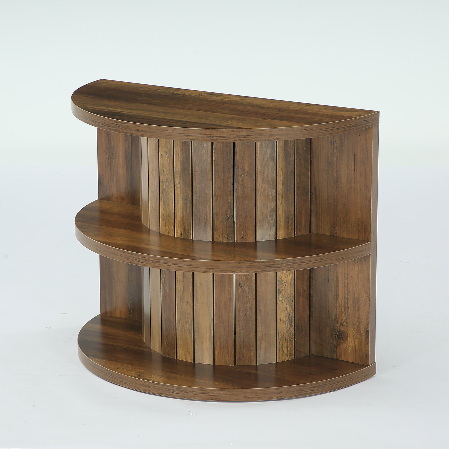 Millwood Pines 3-tier Half Round Fluted Nightstand | Wayfair