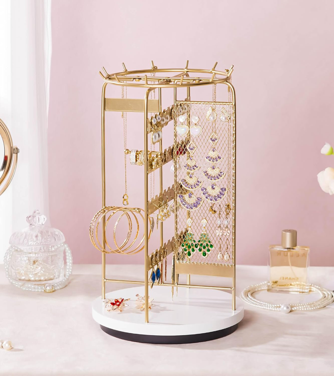 Mercer41 Earring Necklace Organizer Modern, Metal Watch Bracelet ...