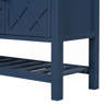 Red Barrel Studio Elegant Navy Blue Entryway Table with Polygonal Doors ...