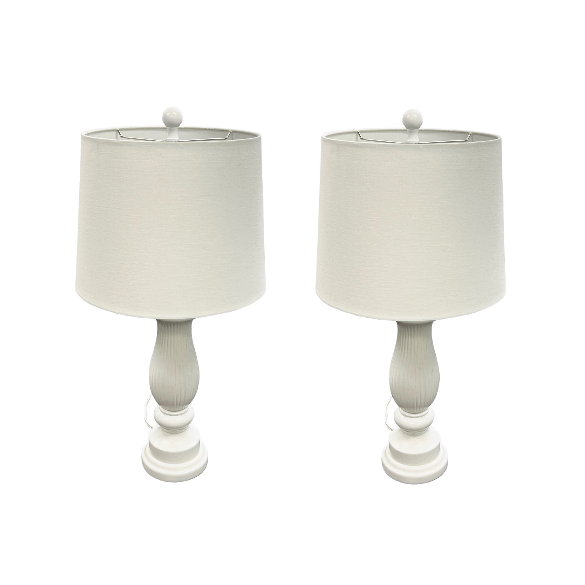 Charlton Home Aspen Creative 2-pack Table Lamp, 27" High White Ceramic ...