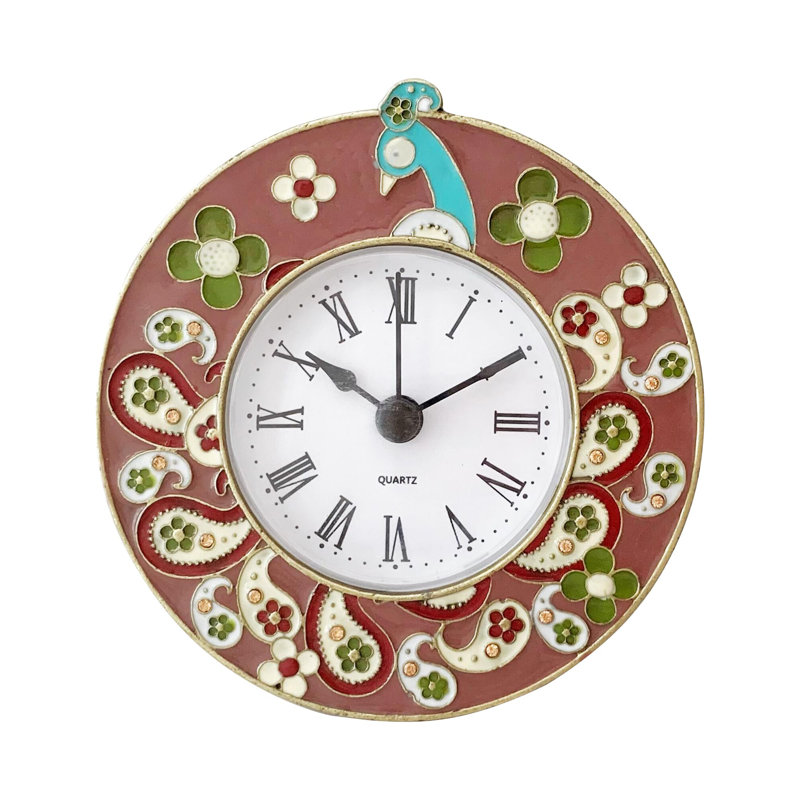 Bungalow Rose Vintage Mini Analog Table Clock | Wayfair