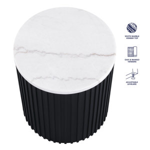 Latitude Run® Fiammetta Marble End Table & Reviews | Wayfair