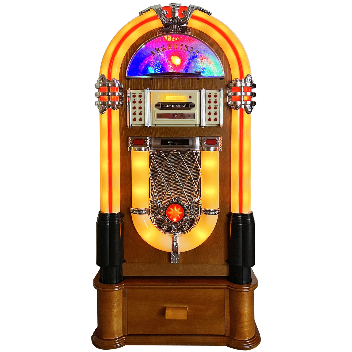 Arkrocket Audio Arkrocket Taurus Jukebox Vinyl Record Player Retro ...