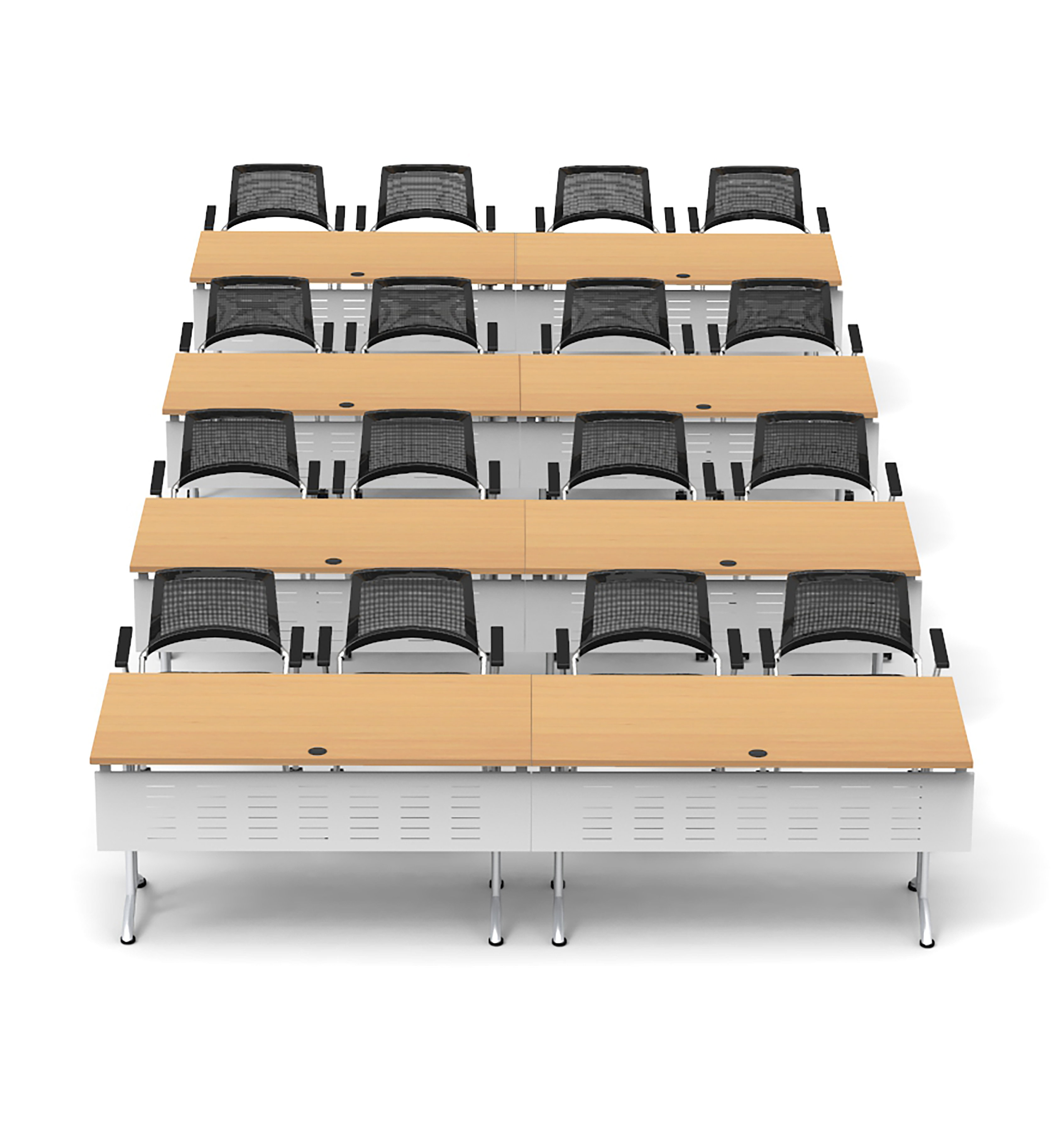 TeamWORK Tables 16 Person Training Meeting Seminar Tables with Modesty ...