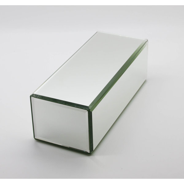 Mercer41 10.25 x 4.25 x 3.5" Rectangular Glass Mirror Risers 6 sided ...