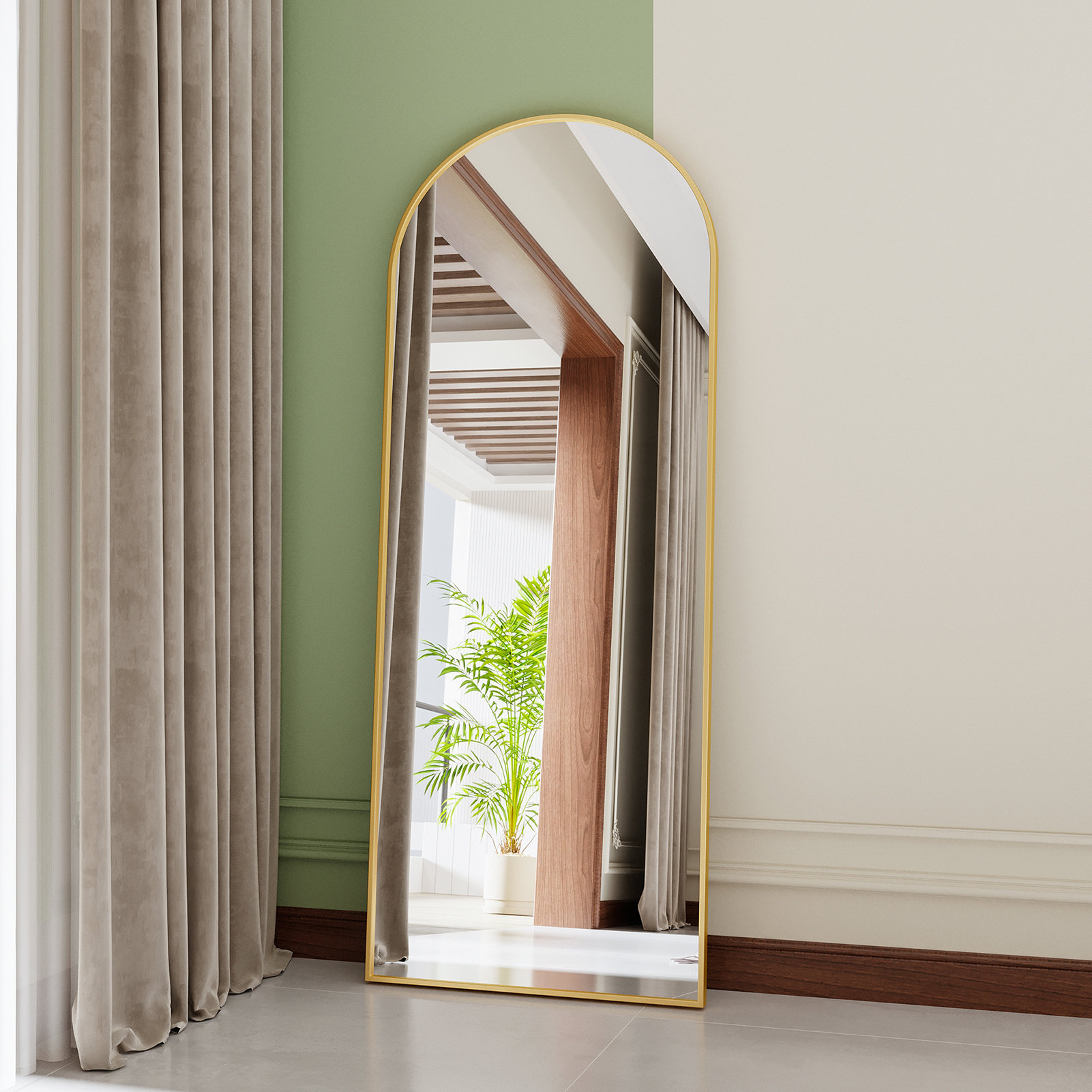 Fairmont Park Arched Full-Length Mirror – 165×60 Cm, Aluminum Frame | Wayfair.co.uk