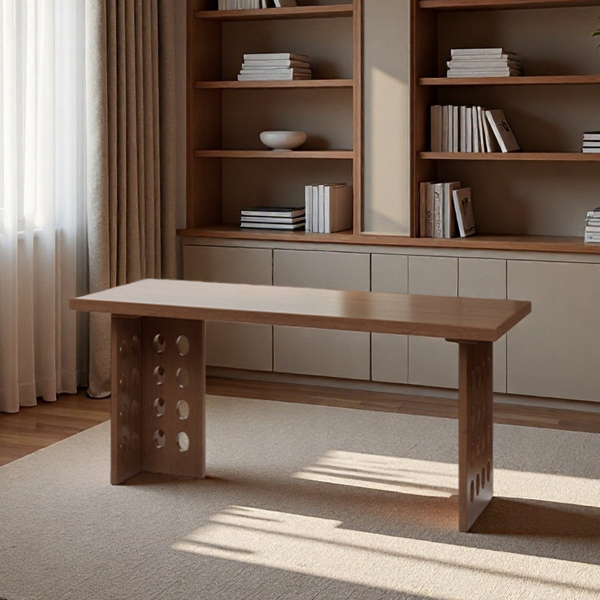 Latitude Run® Simple desk with solid wood work surface - Wayfair Canada