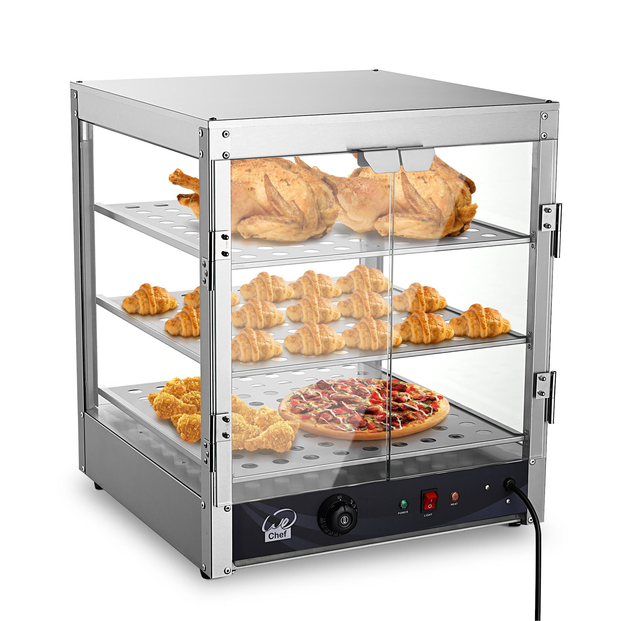 Prep & Savour WeChef 20" Commercial Countertop Food 3-Tier Pizza Warmer ...