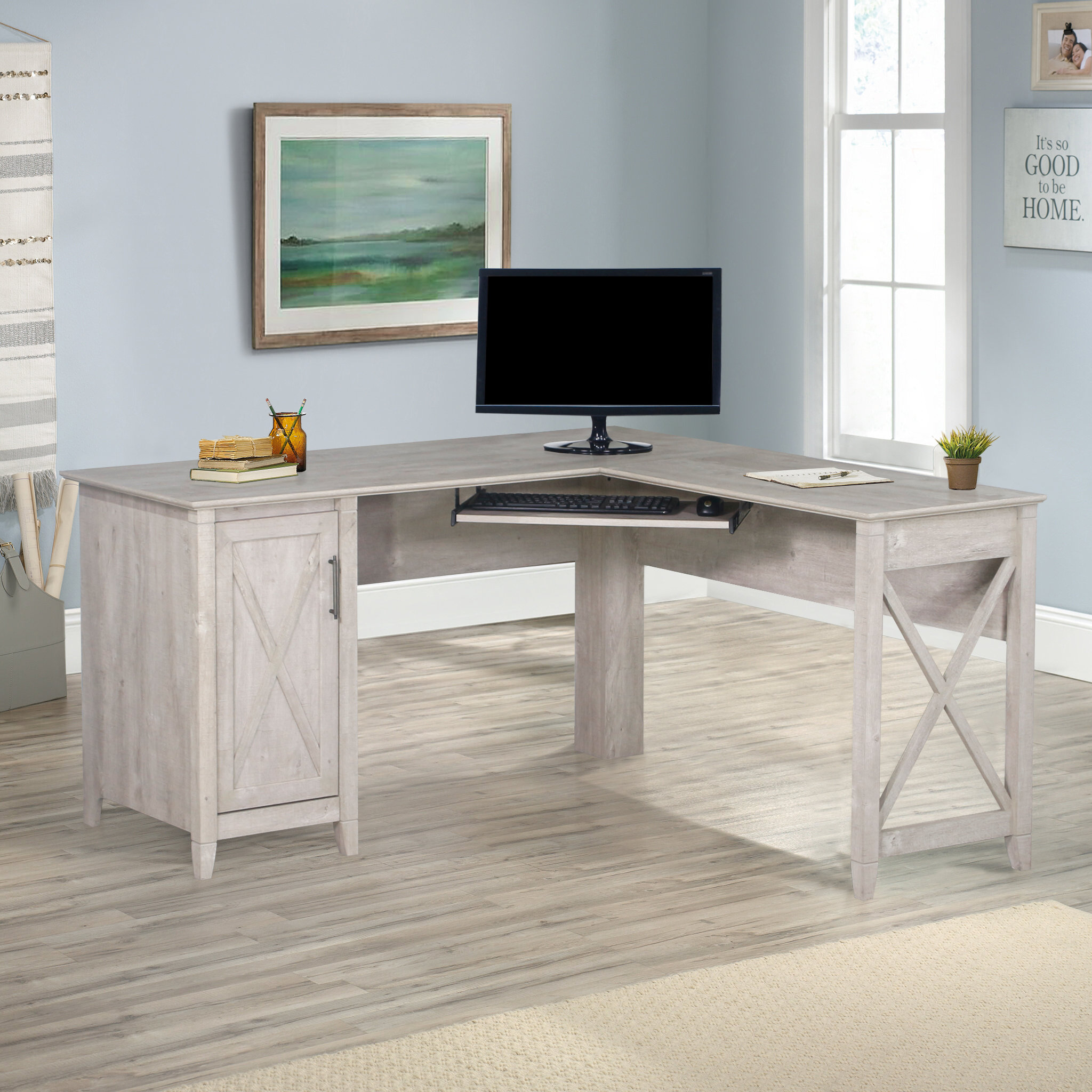 Laurel Foundry Modern Farmhouse Coble L-Shaped Writing Desk & Reviews ...