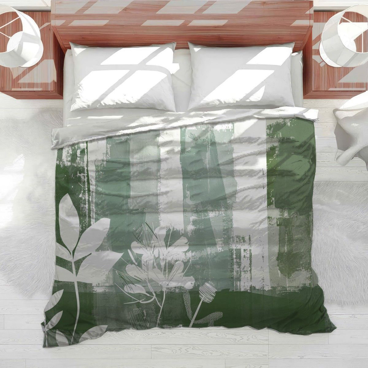 VisionDecor Botanical Bedding Cool Pattern Comforter Abstract | Wayfair