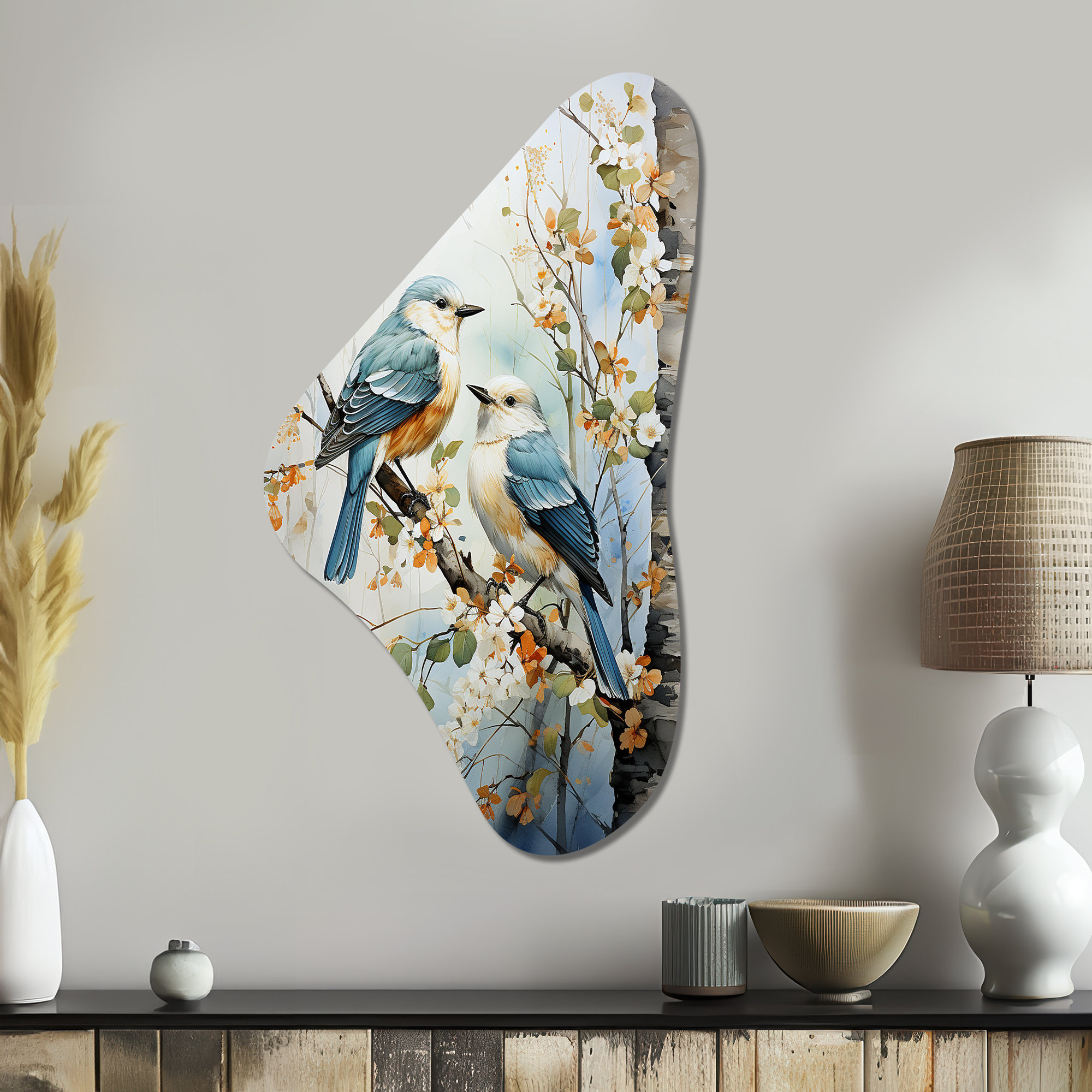 Lark Manor™ Ponticus - Unique Shape Trees Metal Wall Art, Asymmetrical ...
